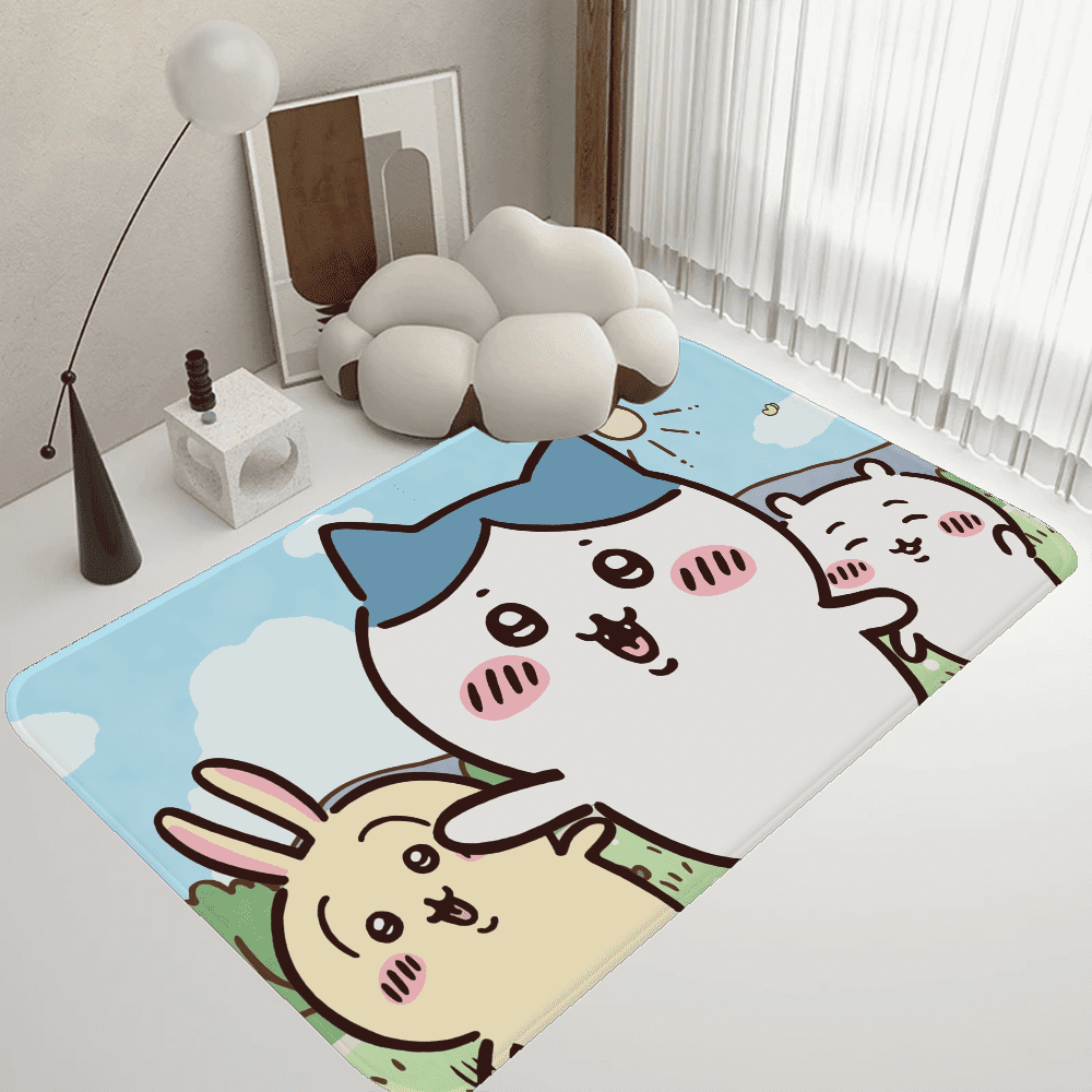 Cute Chiikawa Kitchen Mat Room Bedroom Decoration Balcony Anti-Slip ...
