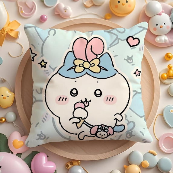 Cute Chiikawa Pillow Case Short Plush Double-Sided Printing Home ...