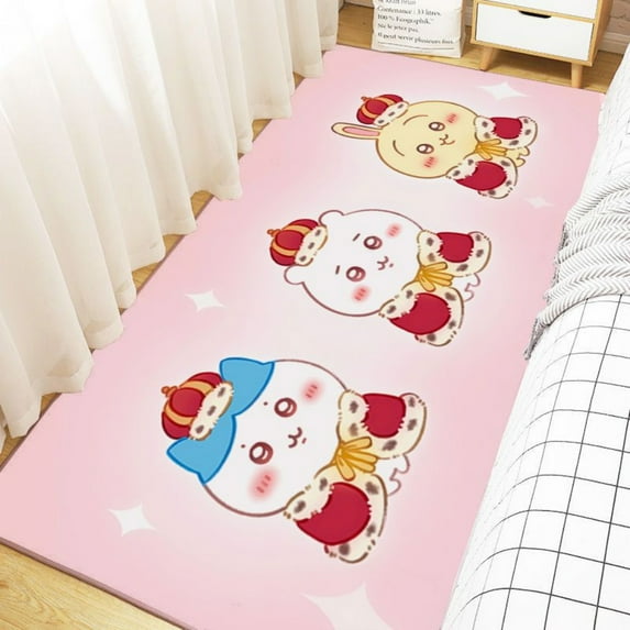 Cute Chiikawa Print Carpet for Living Room Decor Bedroom Bedside Rug ...