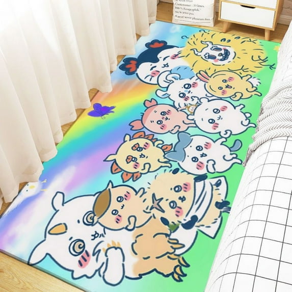 Cute Chiikawa Print Carpet for Living Room Decor Bedroom Bedside Rug ...