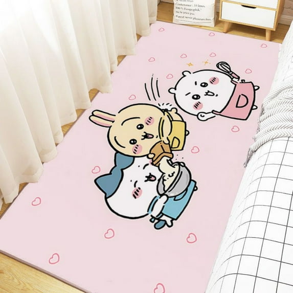 Cute Chiikawa Print Carpet for Living Room Decor Bedroom Bedside Rug ...