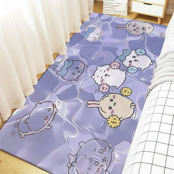 Cute Chiikawa Print Carpet for Living Room Decor Bedroom Bedside Rug ...