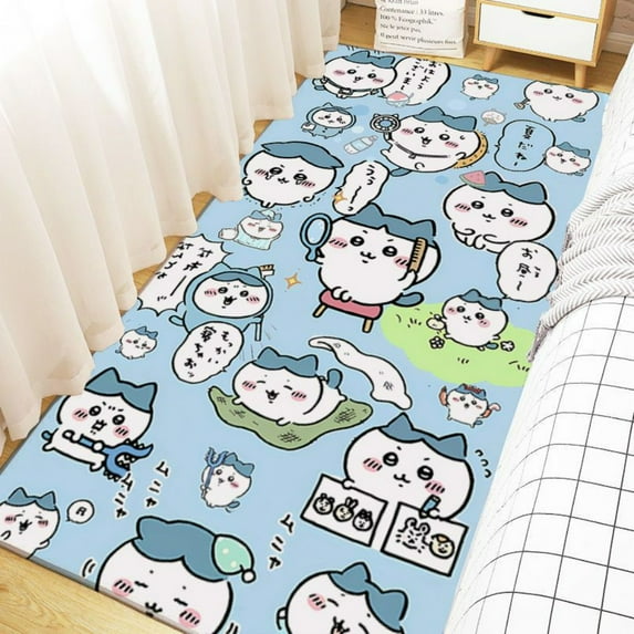 Cute Chiikawa Print Carpet for Living Room Decor Bedroom Bedside Rug ...