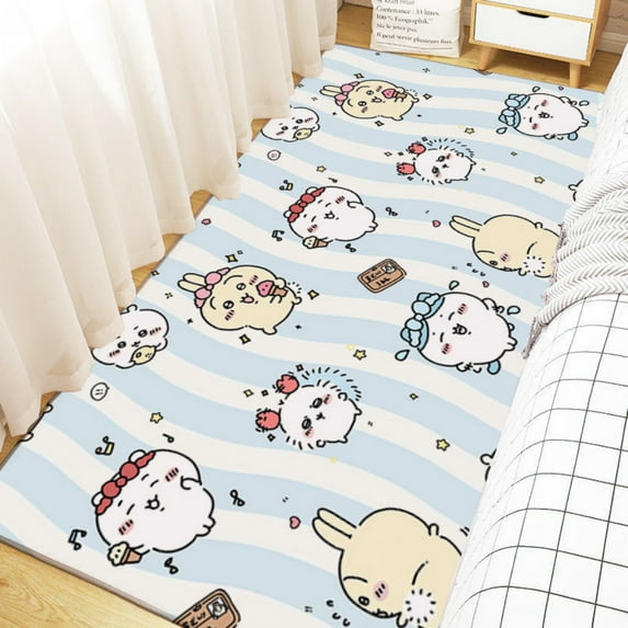 Cute Chiikawa Print Carpet for Living Room Decor Bedroom Bedside Rug ...