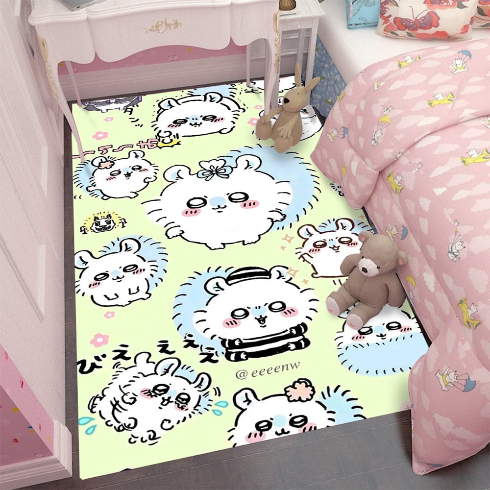 Cute Chiikawa Print Carpet for Living Room Decor Bedroom Bedside Rug ...