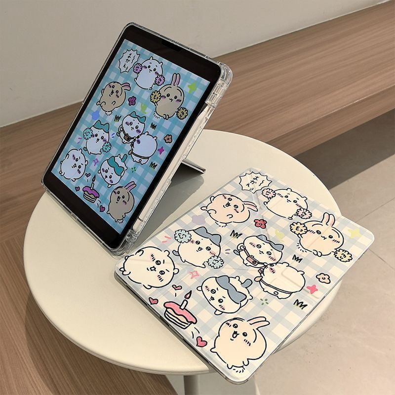 Cute Chiikawa Protective Case for iPad Anime Cartoon Holiday Gifts ...