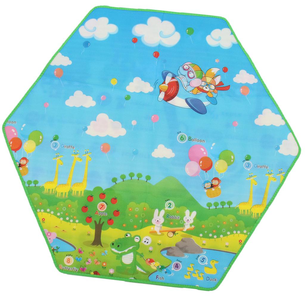 Cute Children Baby Playmat Play Mat Hexagonal Cartoon Children's Play ...