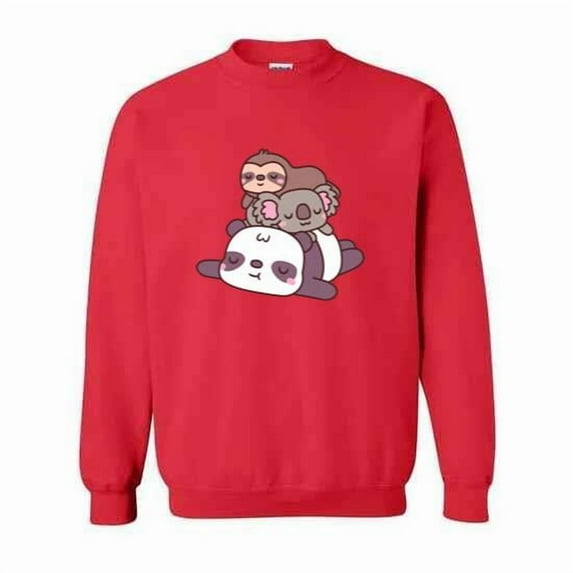 Cute Chilling Panda Koala And Sloth Funny Animal Unisex Sweatshirt up ...