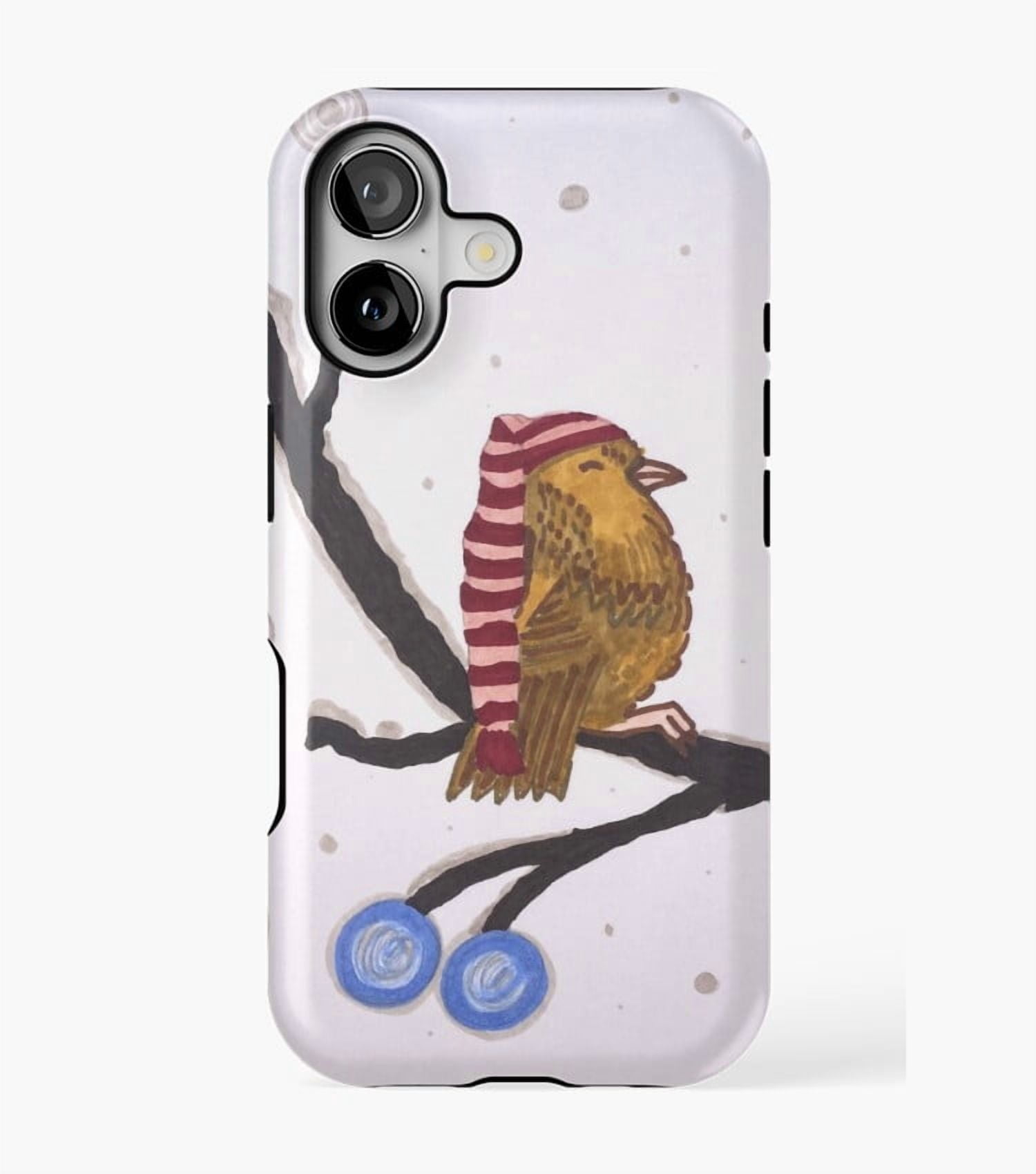 Cute Chilly Bird in Winter Scarf Protective Hard Case for iPhone 11 to ...