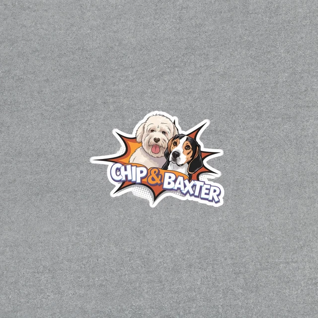 Cute Chip & Baxter Puppy Dog Best Friends Cartoon Stickerphone Decal ...