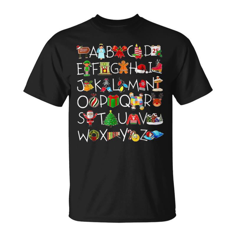 Cute Christmas Alphabet Xmas Little Things Teacher V2 TShirt - Walmart.com
