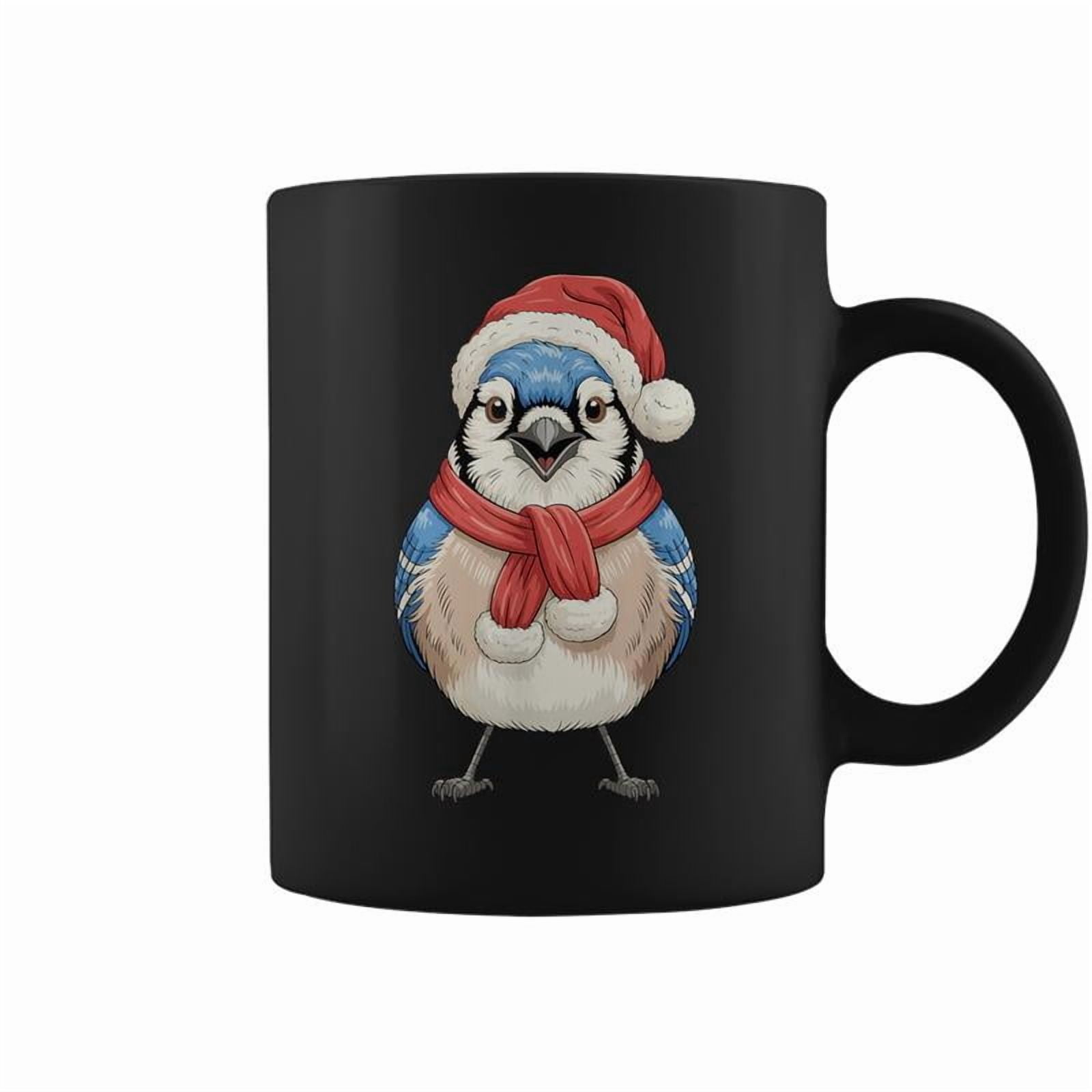 Cute Christmas Blue Jay Santa Bird Watching Coffee Mugs - Walmart.com