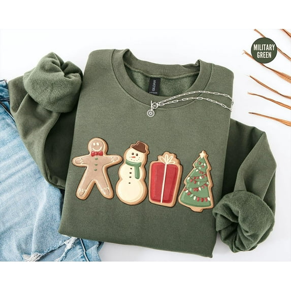 Cute Christmas Cookies T-Shirt, Womens Christmas T-Shirt, Merry ...