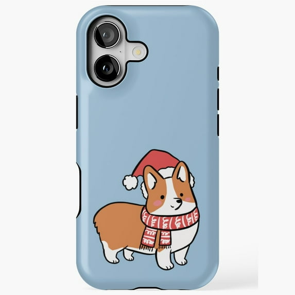 Cute Christmas Corgi Dog Art Case for iPhone 11 12 13 14 15 16 17 Pro ...