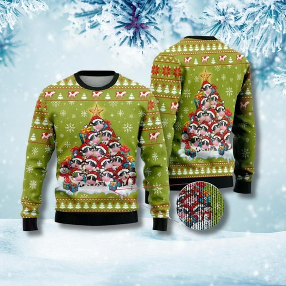 Holiday Time Cow Sweater