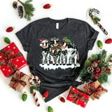 Cute Christmas Cows Shirt, Funny Cow With Christmas Lights Shirt, Cow ...