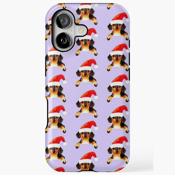 Cute Christmas Dachshund Holiday Pattern Design for iPhone 17 to 11 Pro ...
