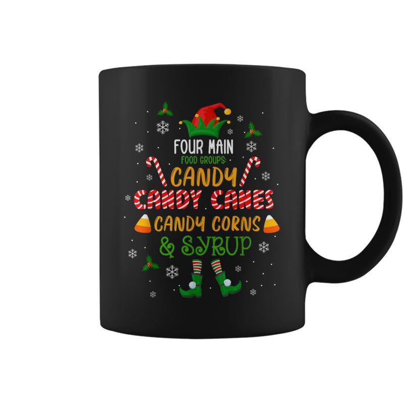 Cute Christmas Food Groups Elf Candy Canes Candy Corns Syrup Coffee ...