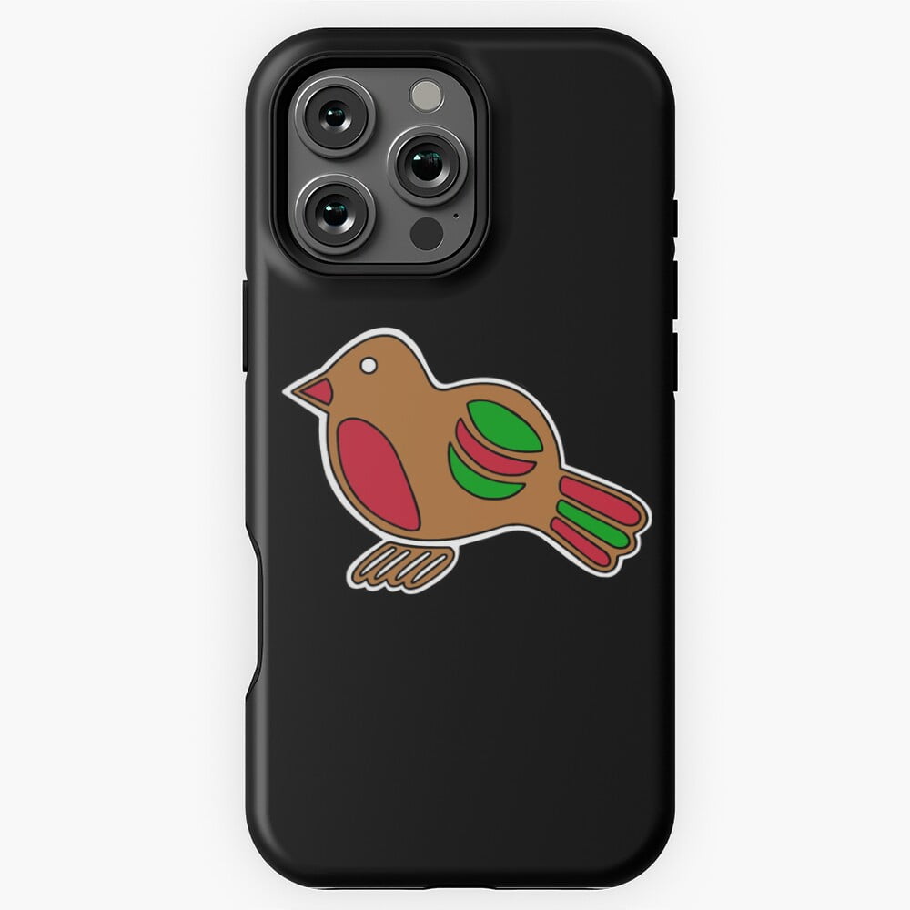 Cute Christmas Gingerbread Bird Phone Case for iPhone 11 12 13 14 15 16 ...