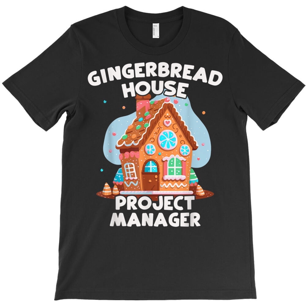 Cute Christmas Gingerbread House Funny Project Manager Holiday Graphic ...