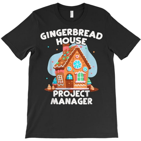 Cute Christmas Gingerbread House Funny Project Manager Holiday Graphic ...