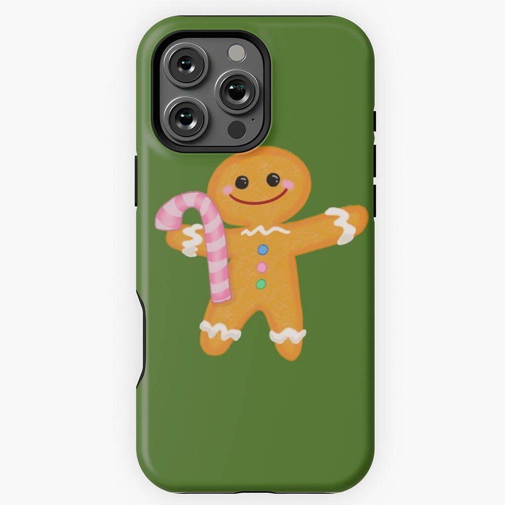 Cute Christmas Gingerbread Man Phone Case for iPhone 11 12 13 14 15 16 ...