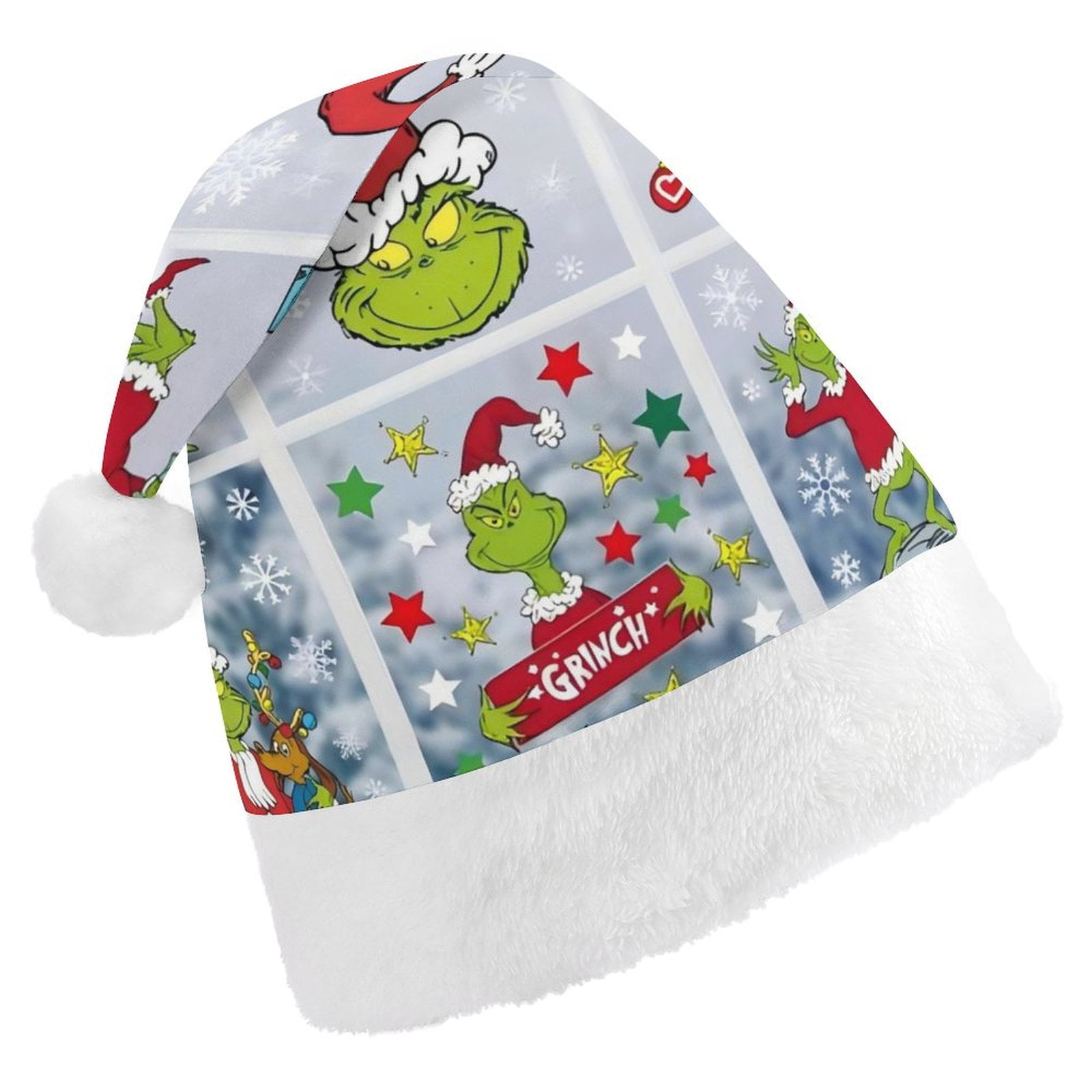 Cute Christmas Hat for Adult Christmas G.rinch Santa Hat Xmas Holiday ...