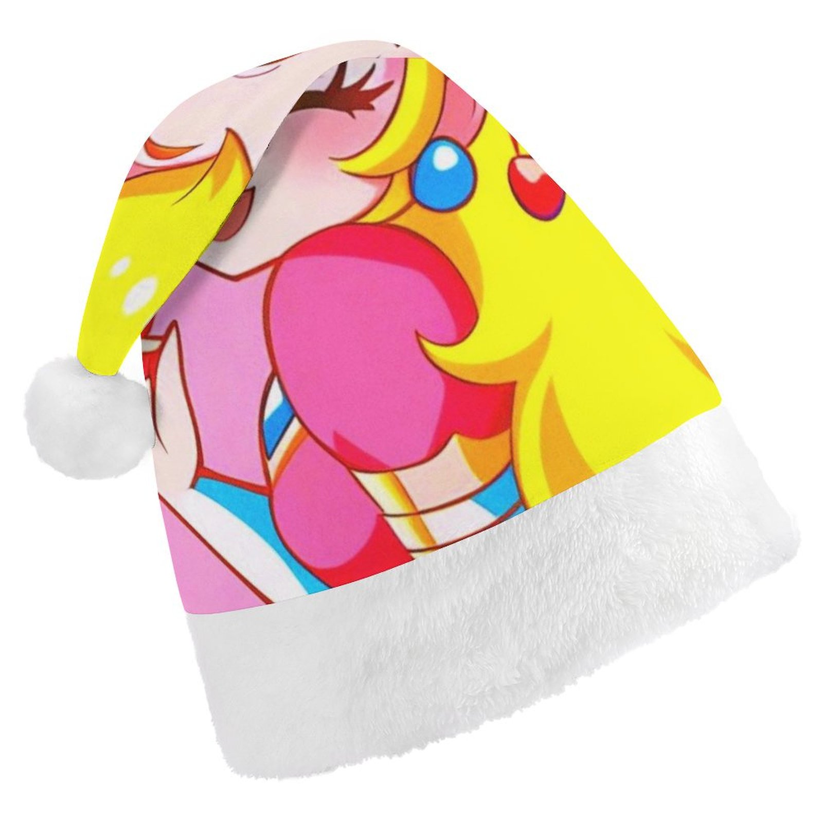 Cute Christmas Hat for Adult Mario Princess Peach Santa Hat Xmas ...