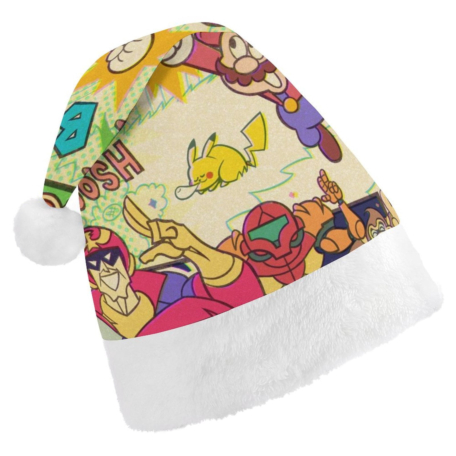 Cute Christmas Hat for Adult Mario Santa Hat Xmas Holiday Hat for New ...