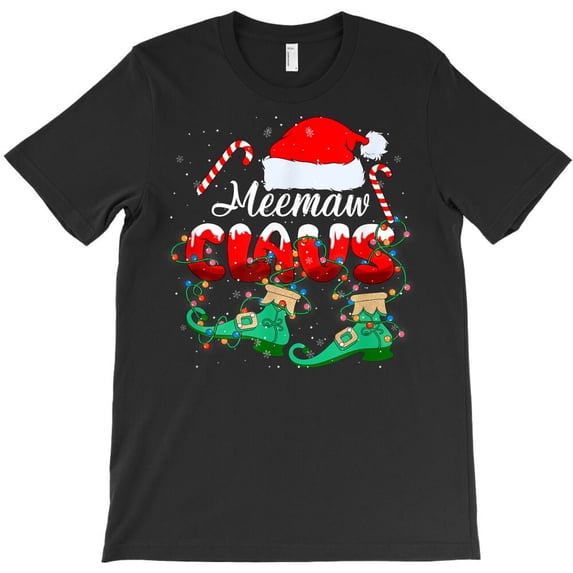 Cute Christmas Meemaw Graphic Tee, Adorable Holiday Family Nickname ...