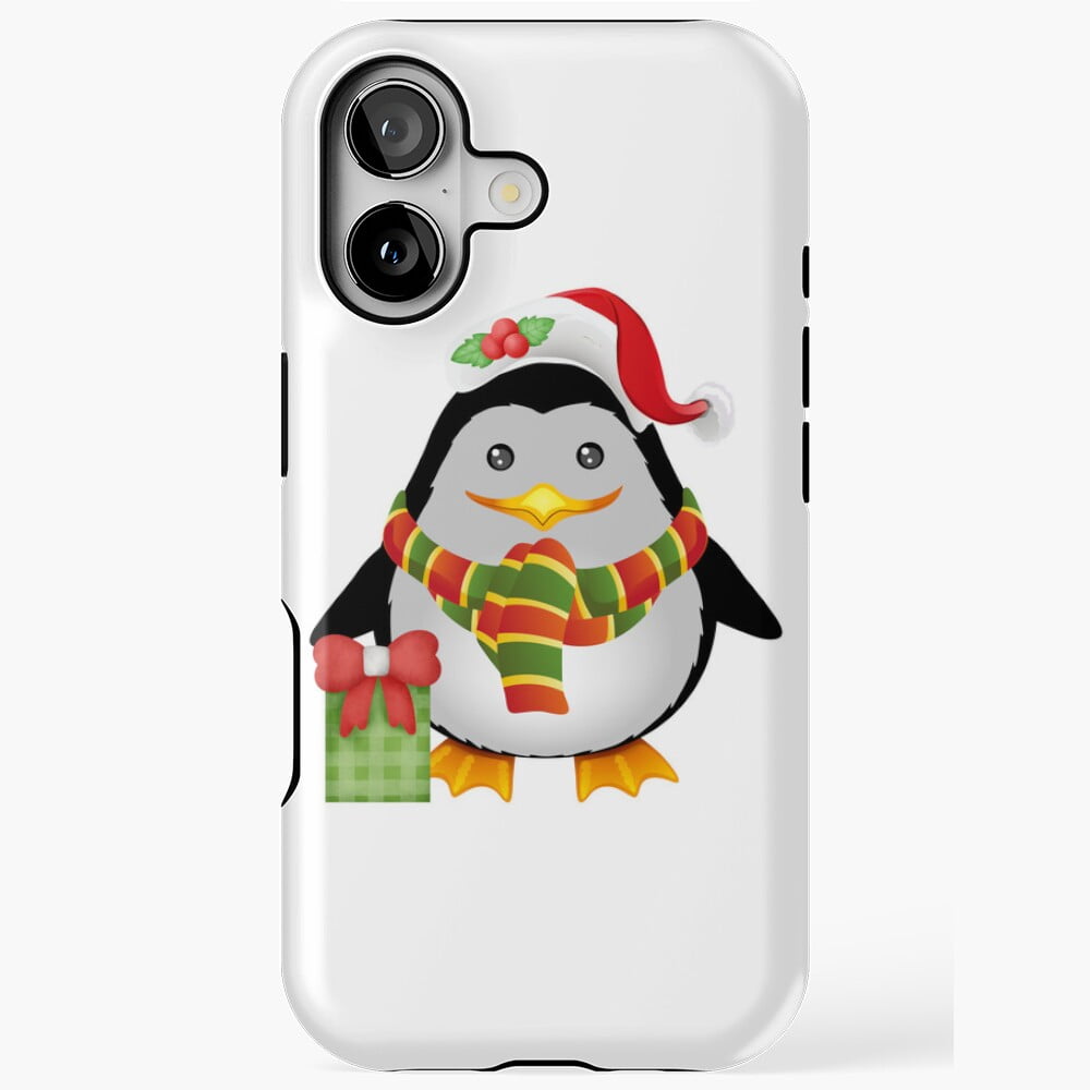 Cute Christmas Penguin Holiday Tough Phone Case 17 16 15 14 13 12 11 ...