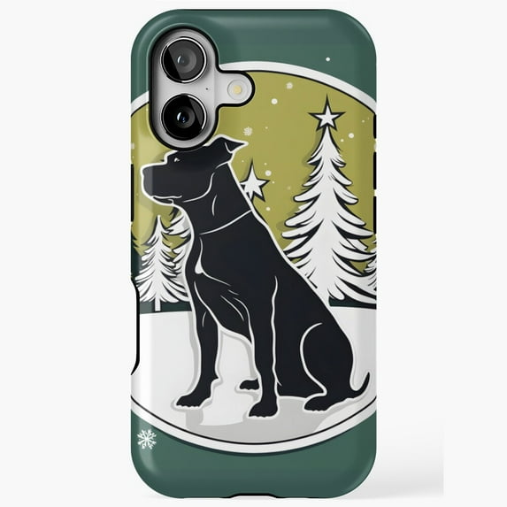 Cute Christmas Pitbull Dog Case for iPhone 11 12 13 14 15 16 17 Pro Max ...