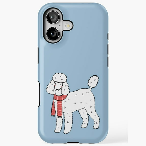 Cute Christmas Poodle Dog Case for iPhone 11 12 13 14 15 16 17 Pro Max ...