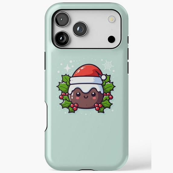 Cute Christmas Pudding Case for iPhone 11 12 13 14 15 16 17 Pro Max ...