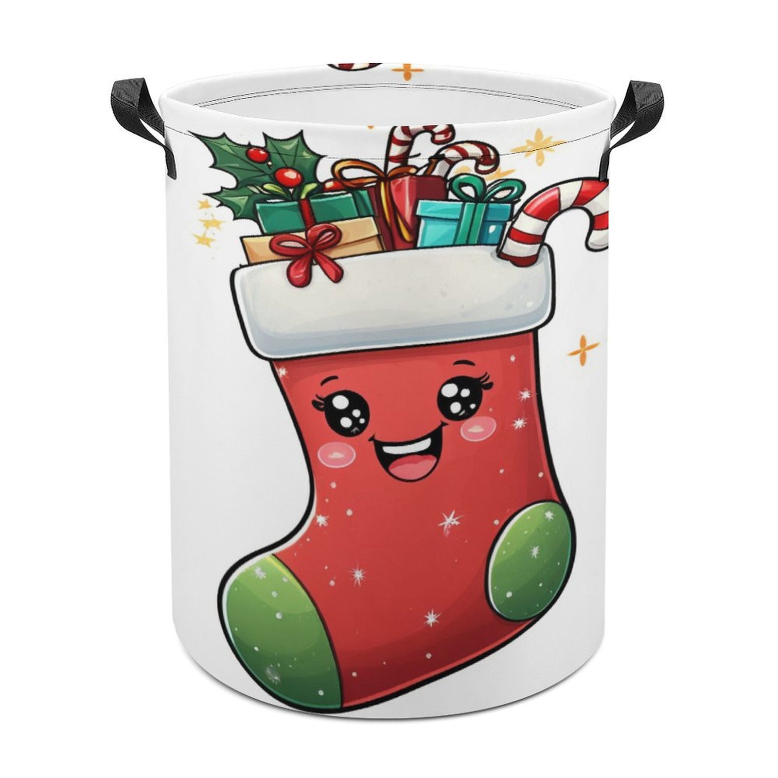 Cute Christmas Stocking Gifts Large Dirty Clothes Hamper Foldable ...