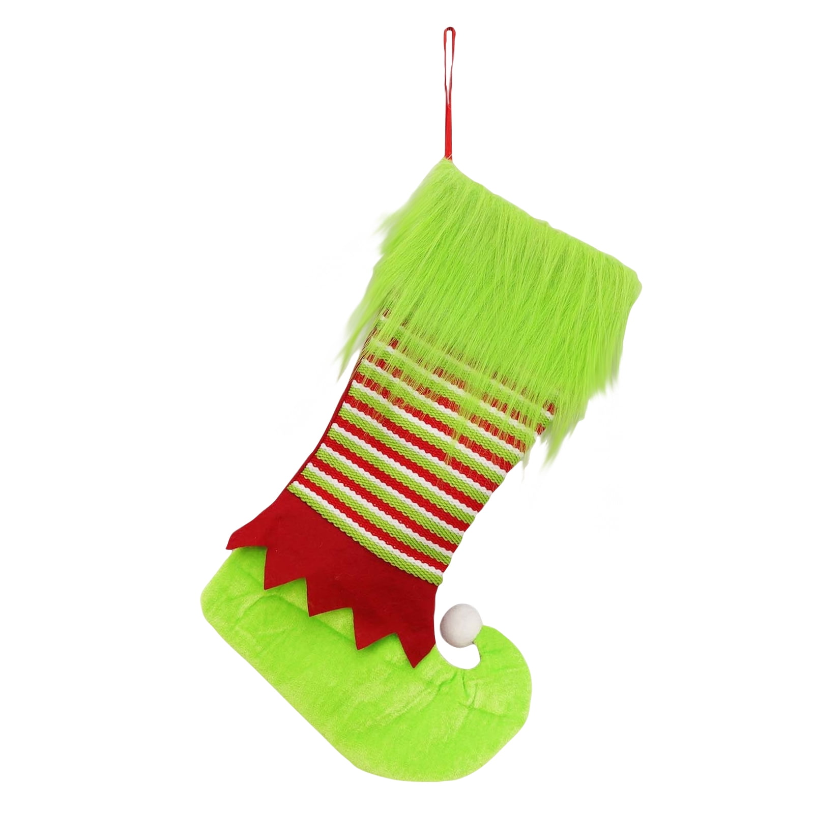Cute Christmas Stocking, Santa Boots For Stuffing, Hairy Santa Stocking ...