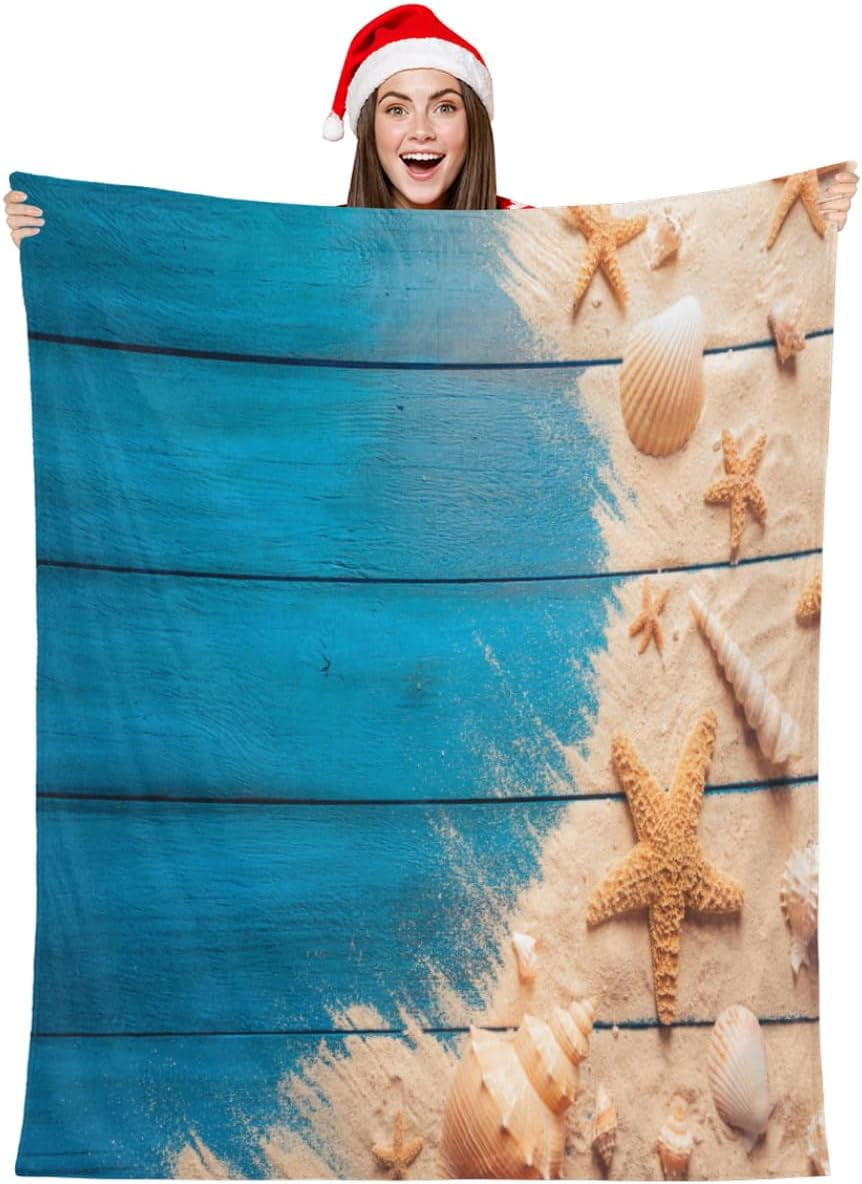 Cute Christmas Theme Throw Blanket Super Soft Cozy Fuzzy Fleece Blanket ...