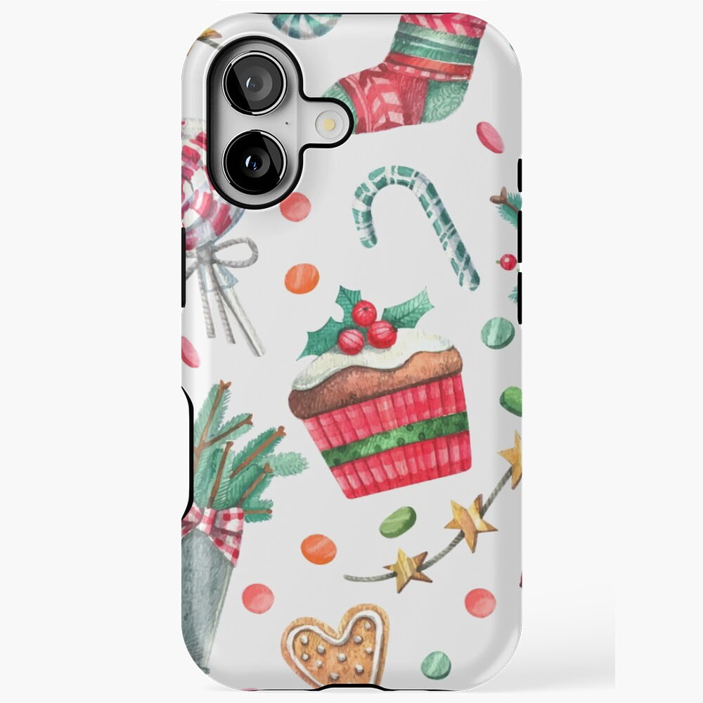 Cute Christmas Themed Festive Holiday Print iPhone Case 17 through 11 ...