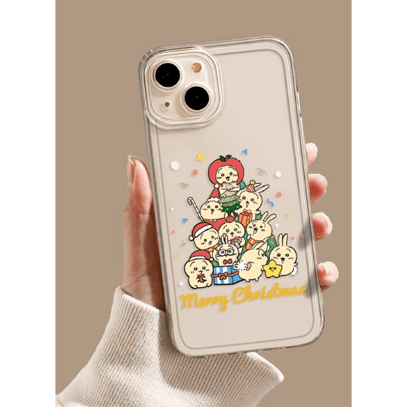 Cute Christmas Tree Chiikawa Phone Case For iPhone 17 16 15 14 13 12 11 Pro Max XR XS MAX 7 8 ...