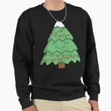 Cute Christmas Tree Colourful Lights Graphic Unisex Sweatshirt ...