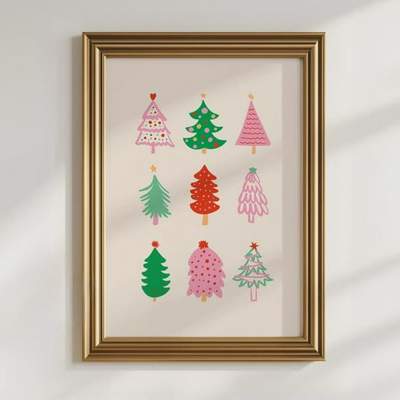 Cute Christmas Tree Print: Christmas Tree Poster, Holiday Dopamine ...