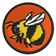 Cute Chubby Bumblebee Bee Insect Applique Multi-Color Embroidered Iron ...