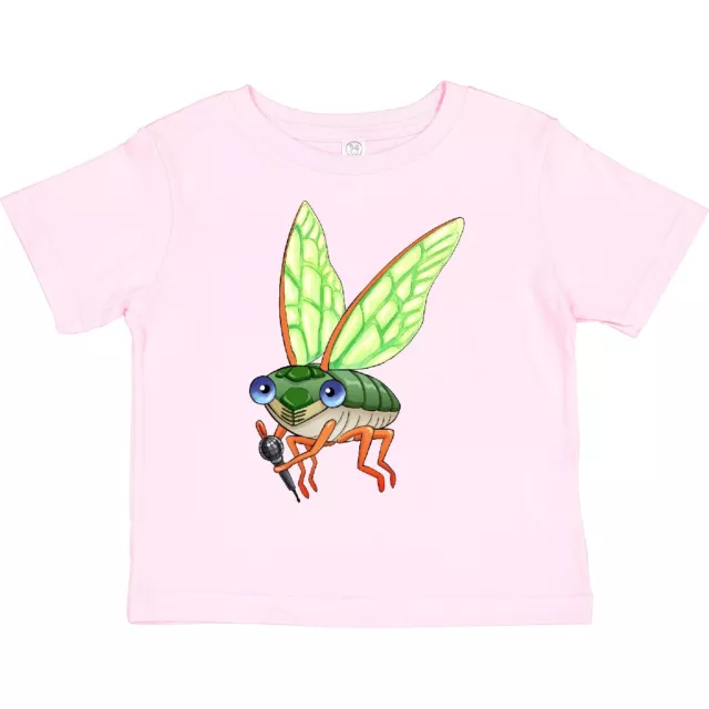 Cute Cicada With Microphone Toddler T-Shirt Animals Bug Wings Singing ...