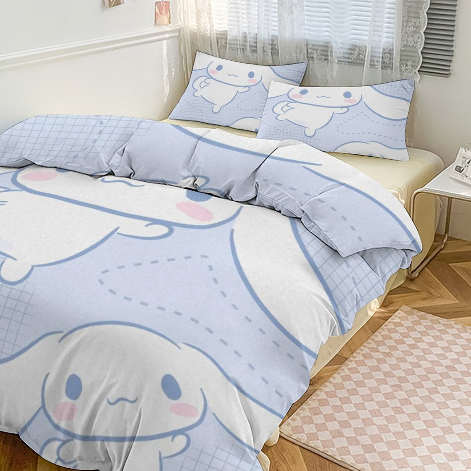 Cute Cinnamoroll Bedding Sets for Girl Women Comforter Set 3pcs ...