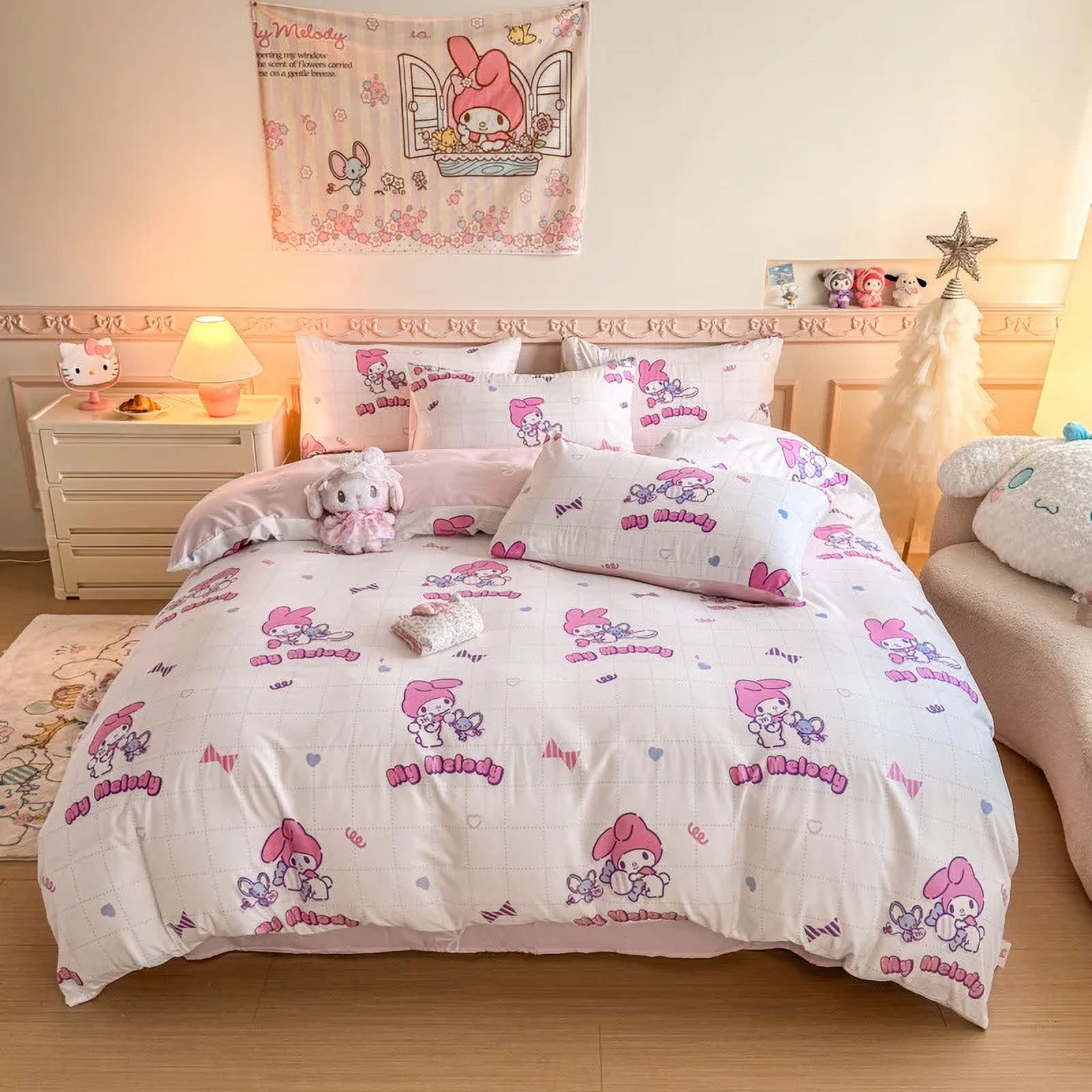 Cute Cinnamoroll Duvet Cover Sets Bedding Set Queen King Comforter ...
