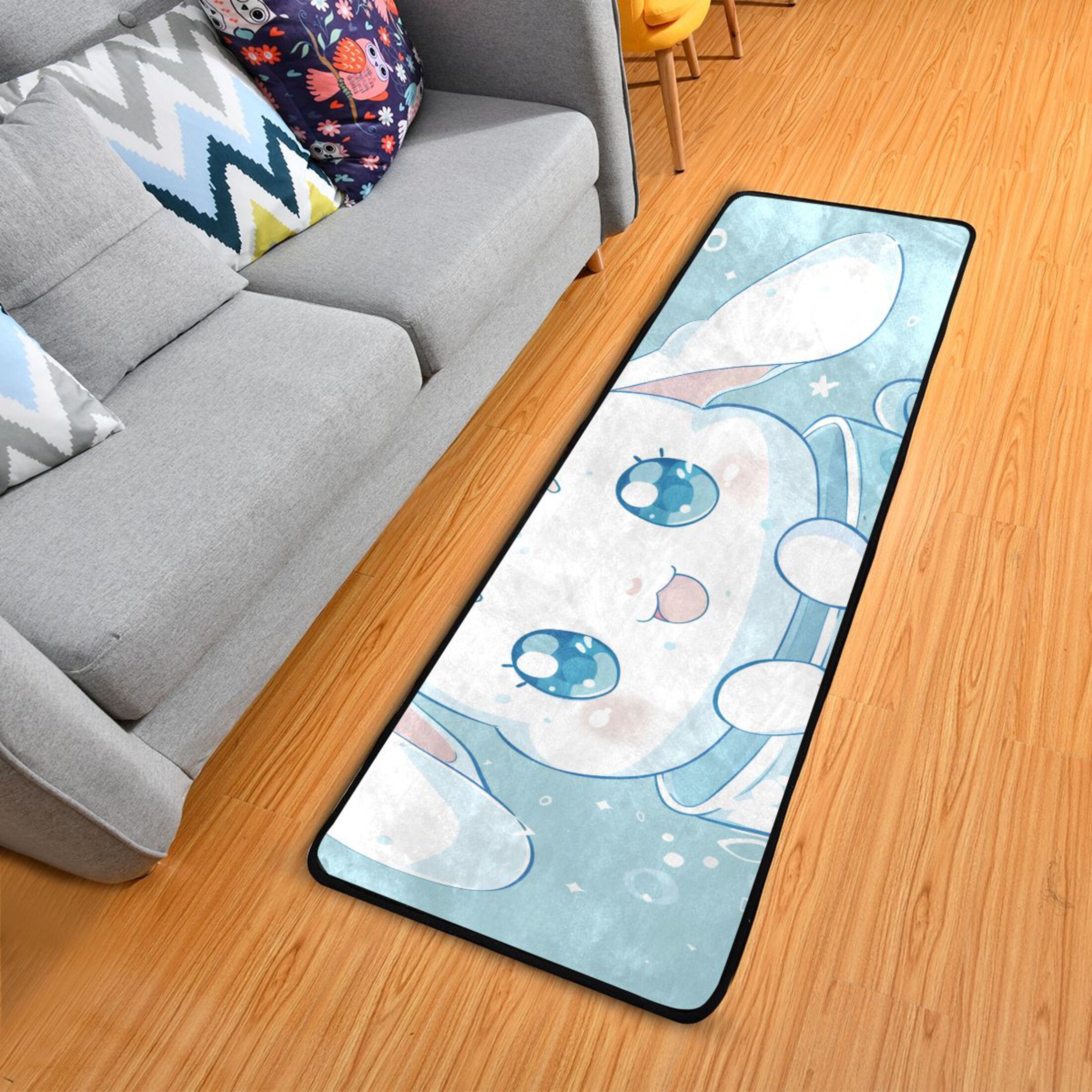 Cute Cinnamoroll Sanrio in Cup Hallway Runner Rug 2' X 6' Area Rug Non ...