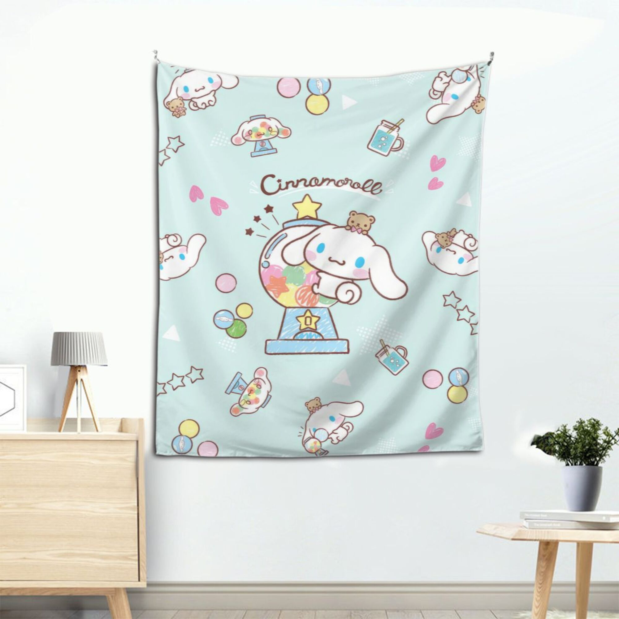 Cute Cinnamoroll Tapestry Aesthetic Cute Room Decor Tapestry Birthday ...