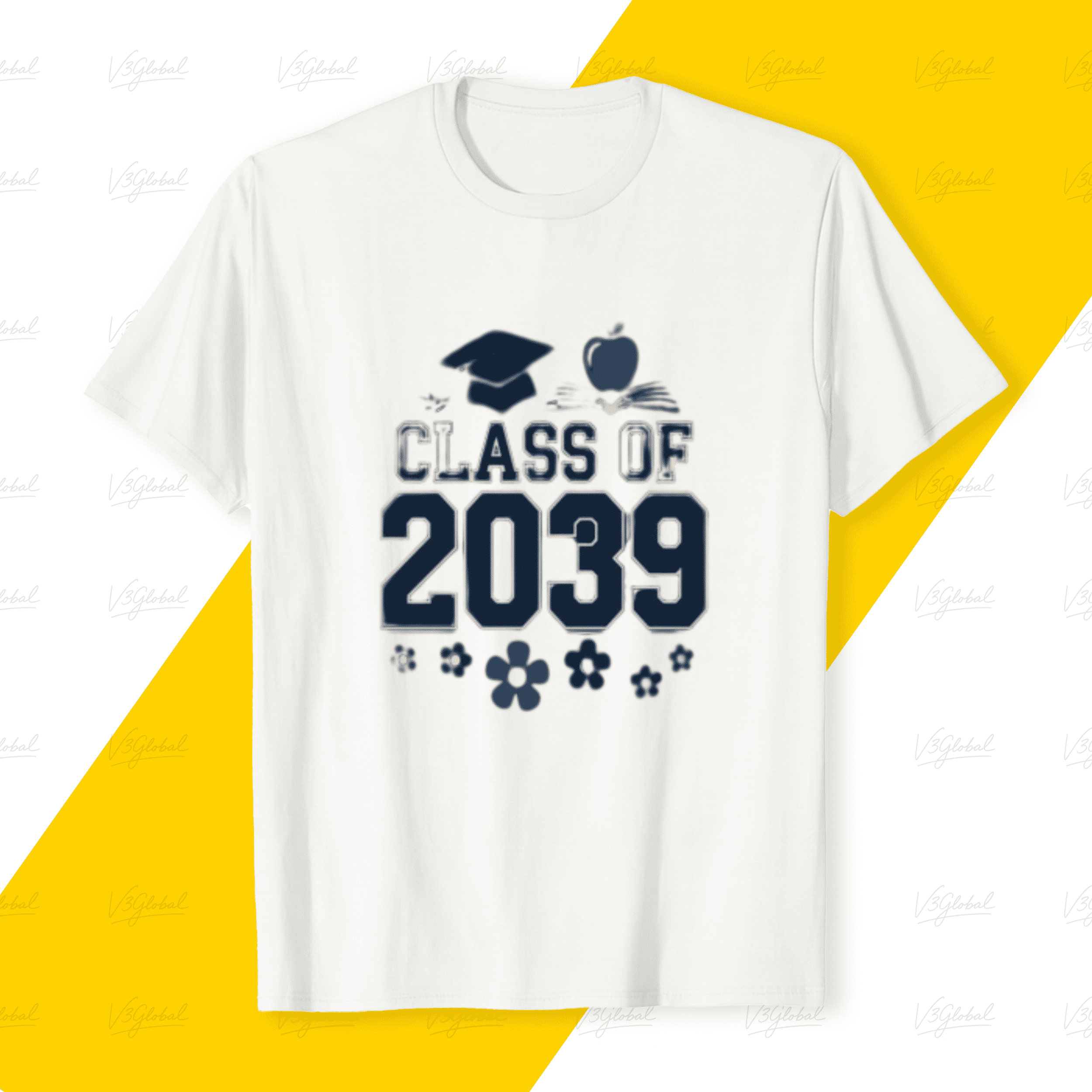 Cute Class of 2039 Grow with Me First Day School Art Unisex T-Shirt ...
