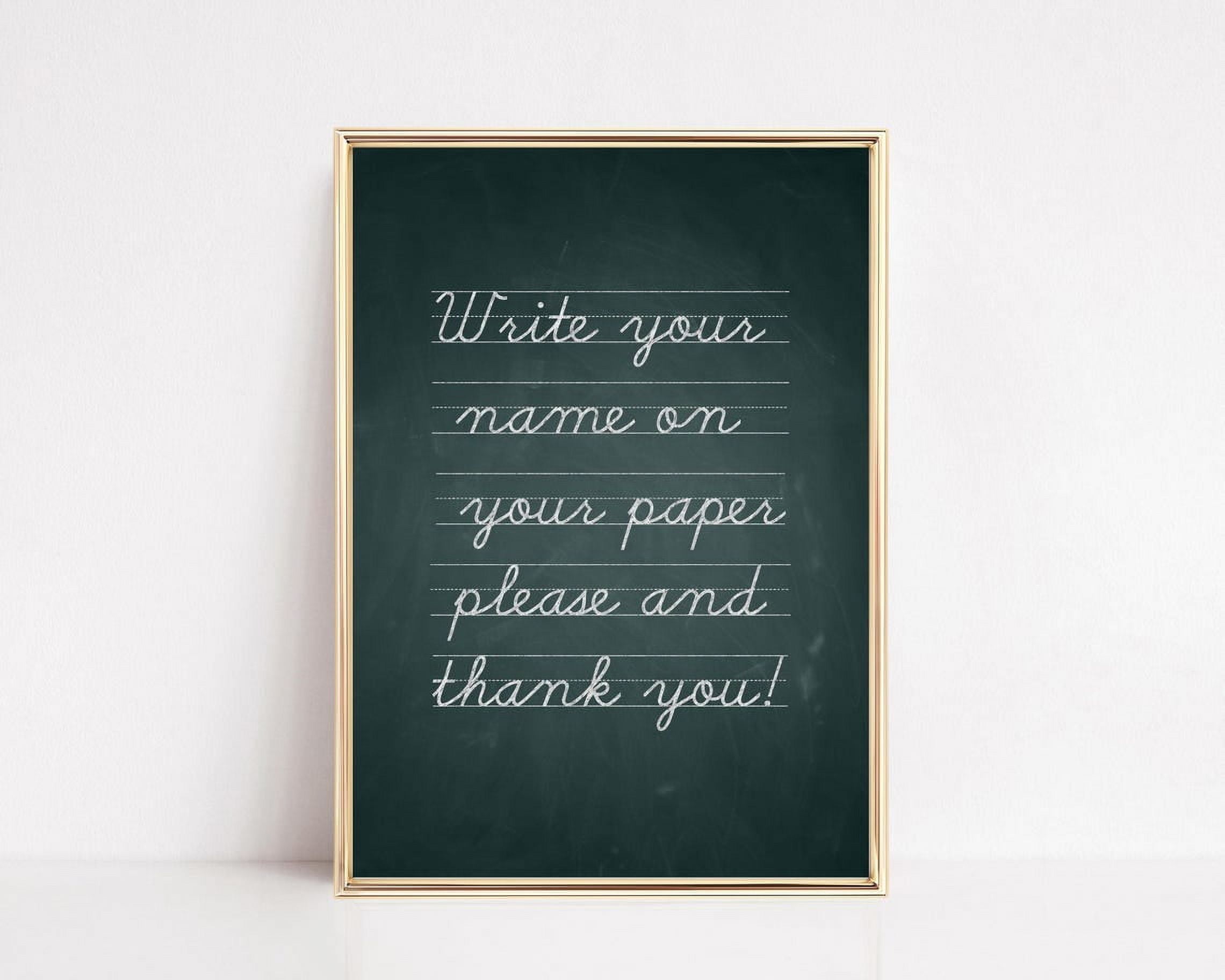 Cute Classroom Decor Chalkboard Classroom Wall Art Write Your Name On ...