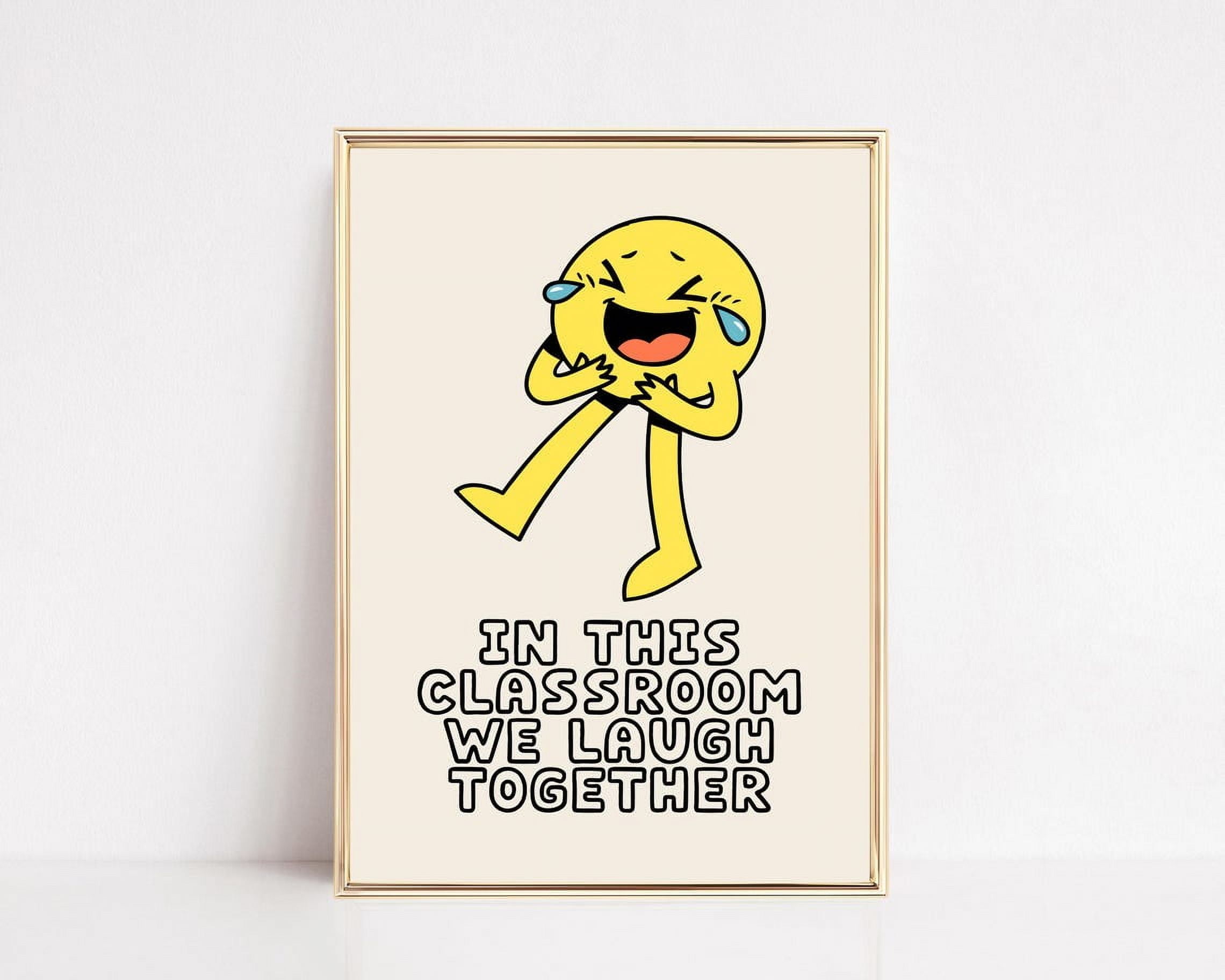 Cute Classroom Decor Retro Classroom Wall Art Yellow Wall Art Silly ...